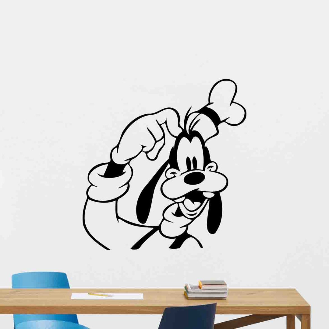 Goofy Vinyl Decal Nursery Wall Sticker Home Wall Sign Walt Disney Goofy ...