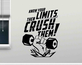 Fitness Decor Art Quotes Gym Stickers Fitness Wall Art Gifts - Etsy
