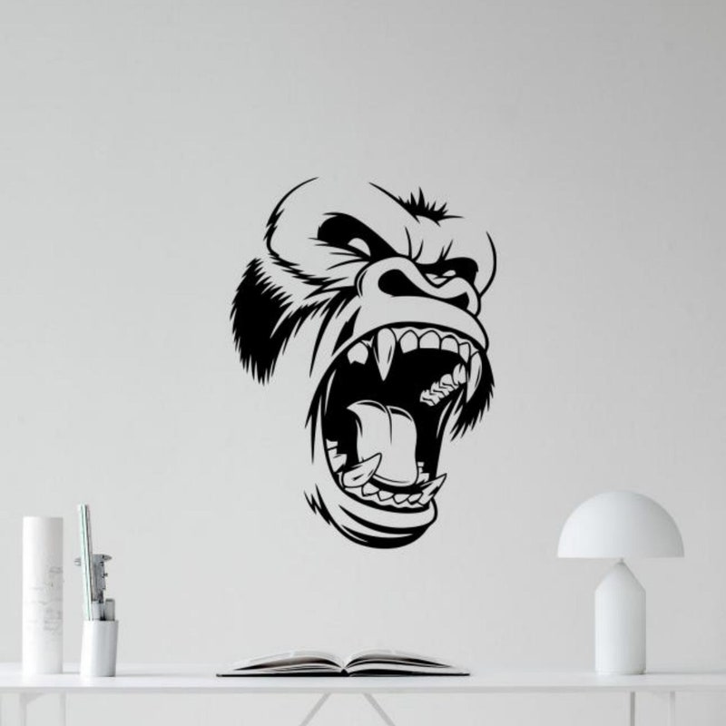 Purple Gorilla Sticker - Etsy