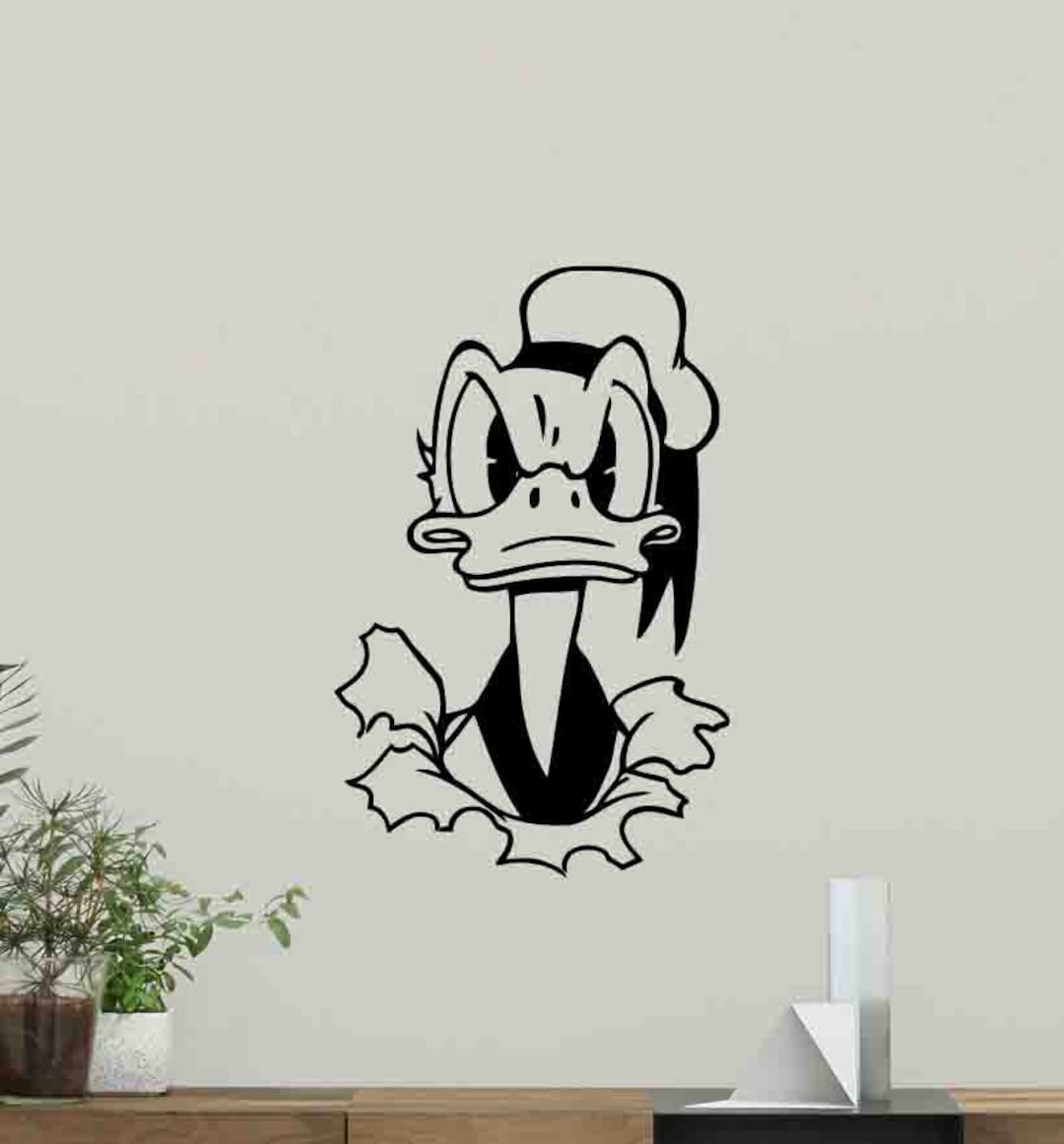 Donald Duck Vinyl Decal Nursery Wall Sticker Home Wall Sign Walt Disney ...