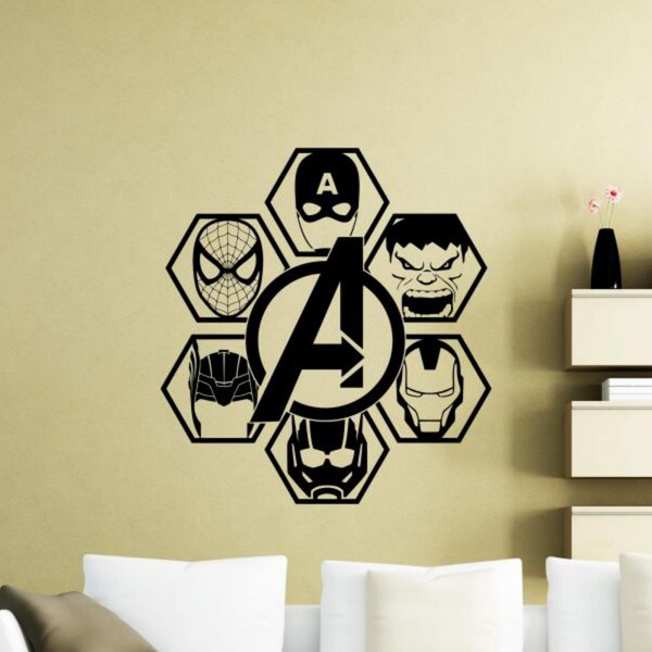 Superhero Wall Decal - Etsy UK