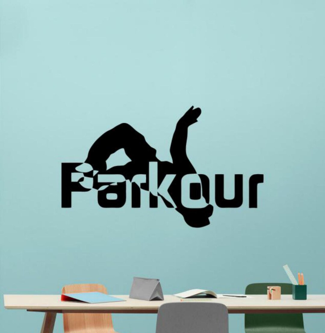 Parkour Wall Decal Vinyl Sticker Sign Logo Quote Poster Wall Art ...