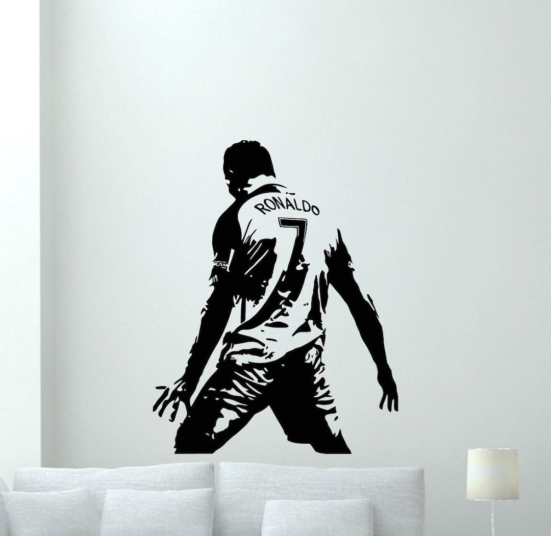 Ronaldo Wall Decal Vinyl Sticker Football Gift Sign Removable Stencil ...
