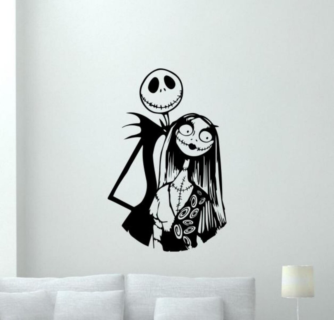 Jack and Sally Wall Decal Vinyl Sticker Sign Gift Nightmare Decor ...