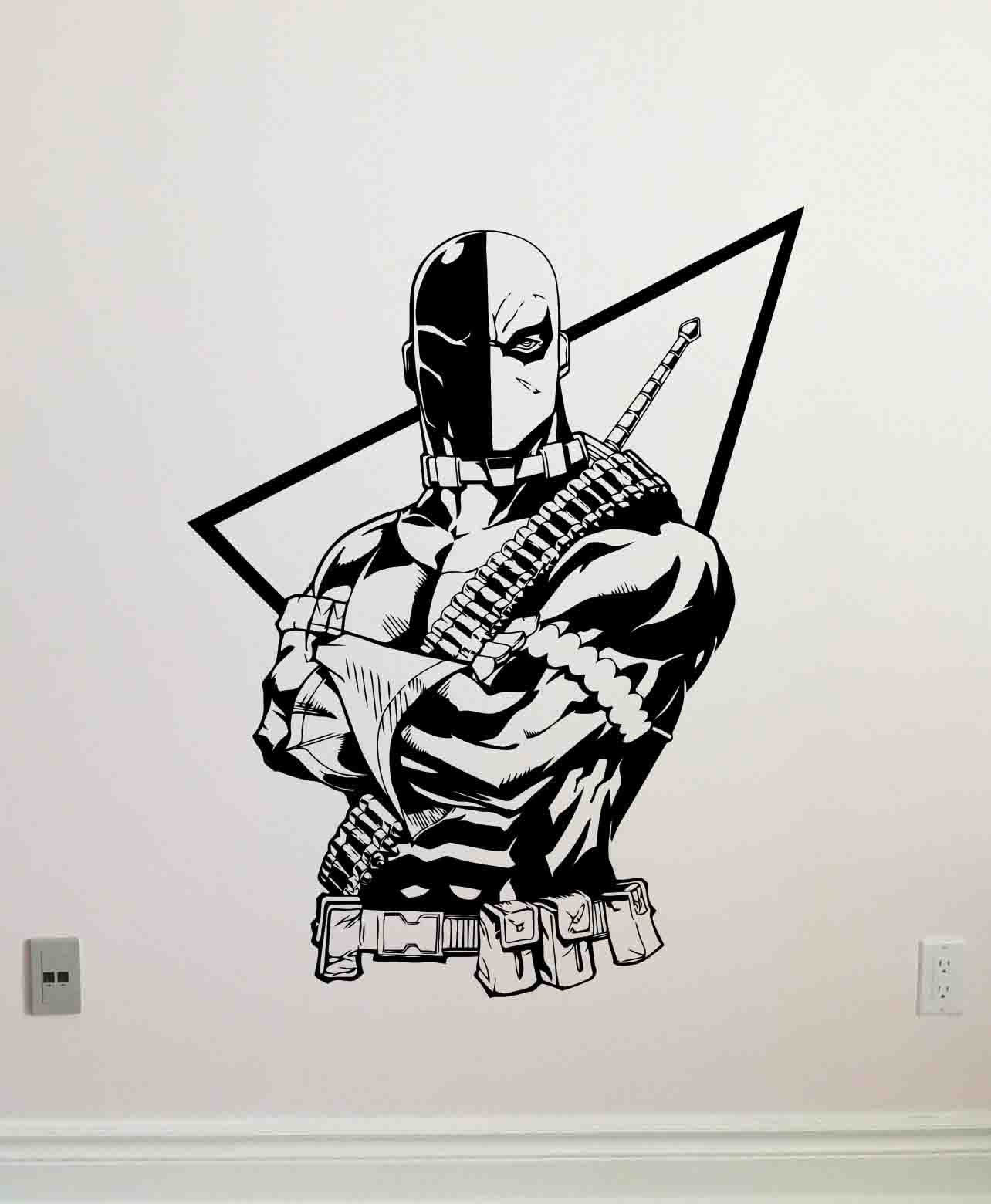Deathstroke Wall Decal Superhero Poster Sign Vinyl Sticker - Etsy