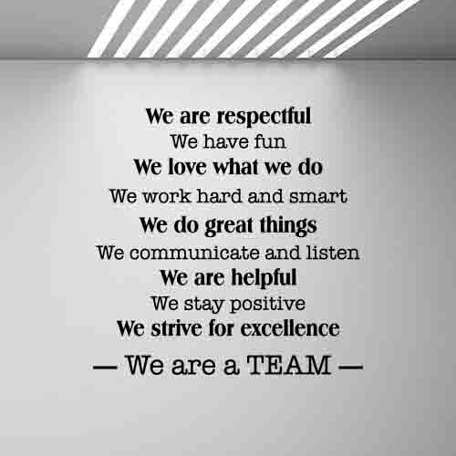 In This Office Wall Decal We Are a Team Sign Vinyl Sticker - Etsy
