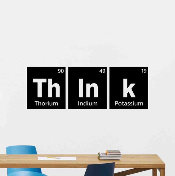 Think Wall Decal Periodic Table of Elements Classroom Vinyl - Etsy