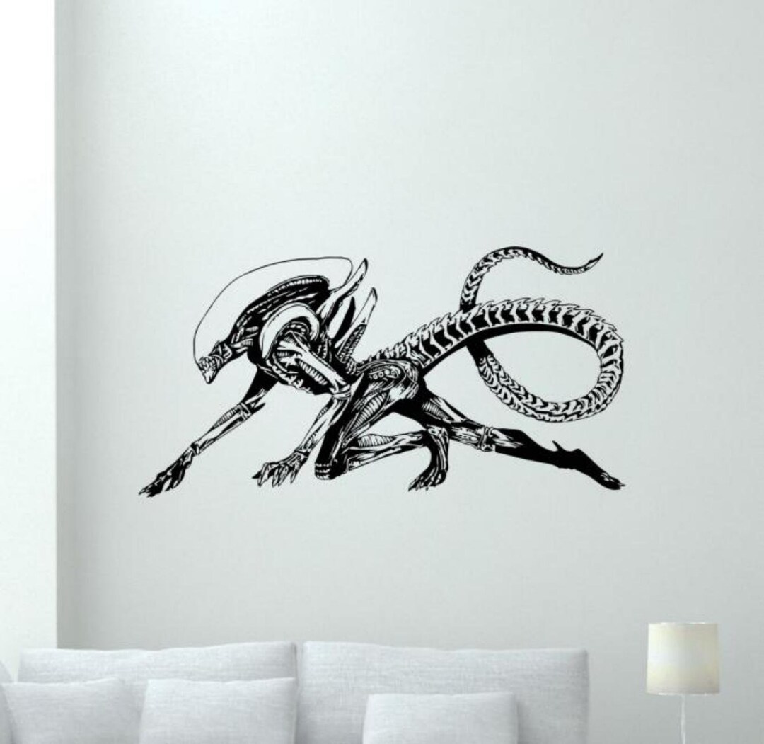 Alien Wall Decal Vinyl Sticker Movie Monster Stencil Sign Poster ...
