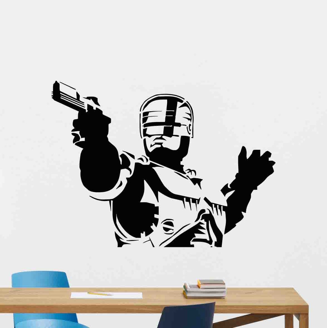 Robocop Wall Decal Movie Sign Vinyl Sticker Home Theater Poster Film ...