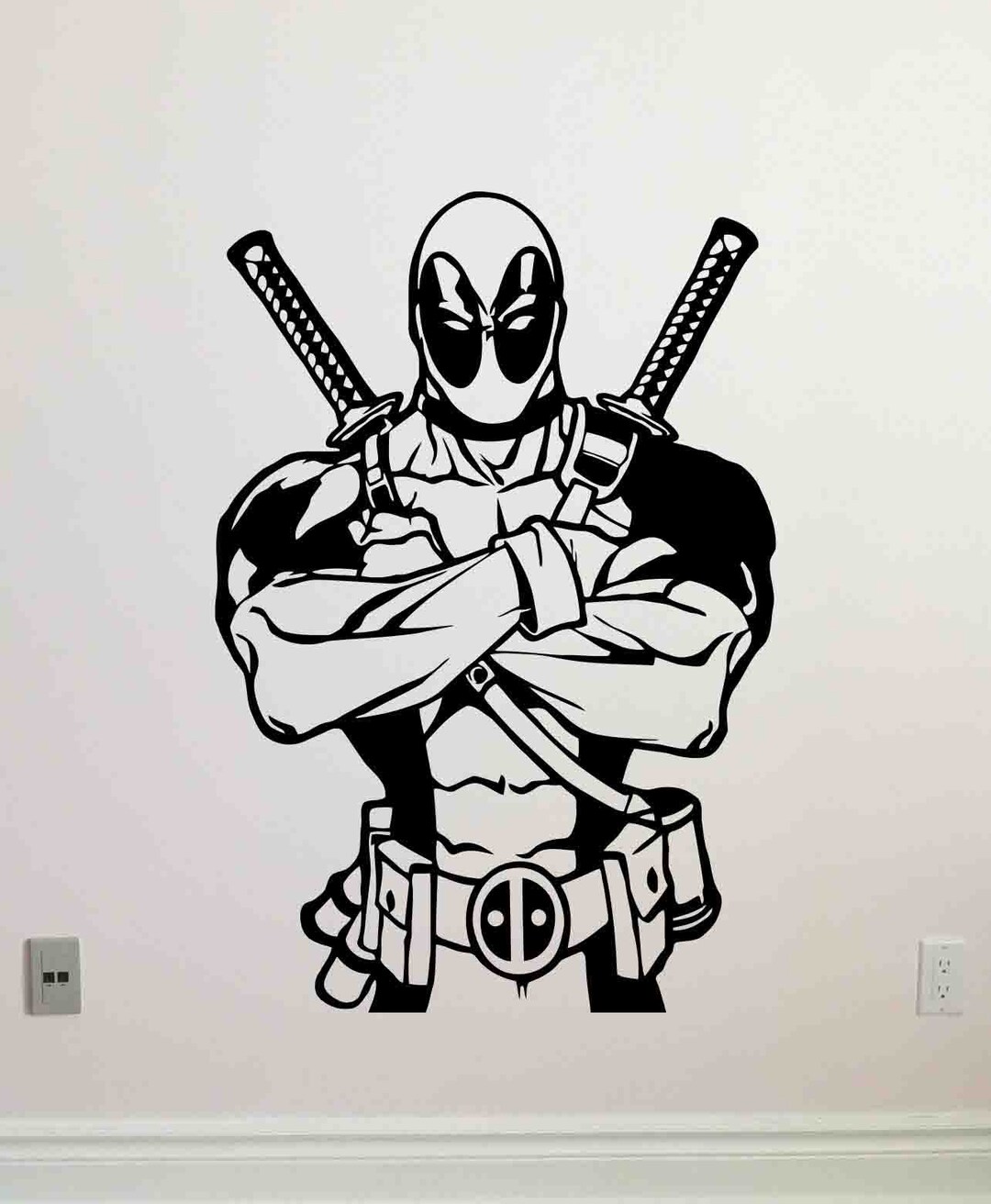 Deadpool Wall Decal Sign Vinyl Sticker Stencil Superhero Poster ...