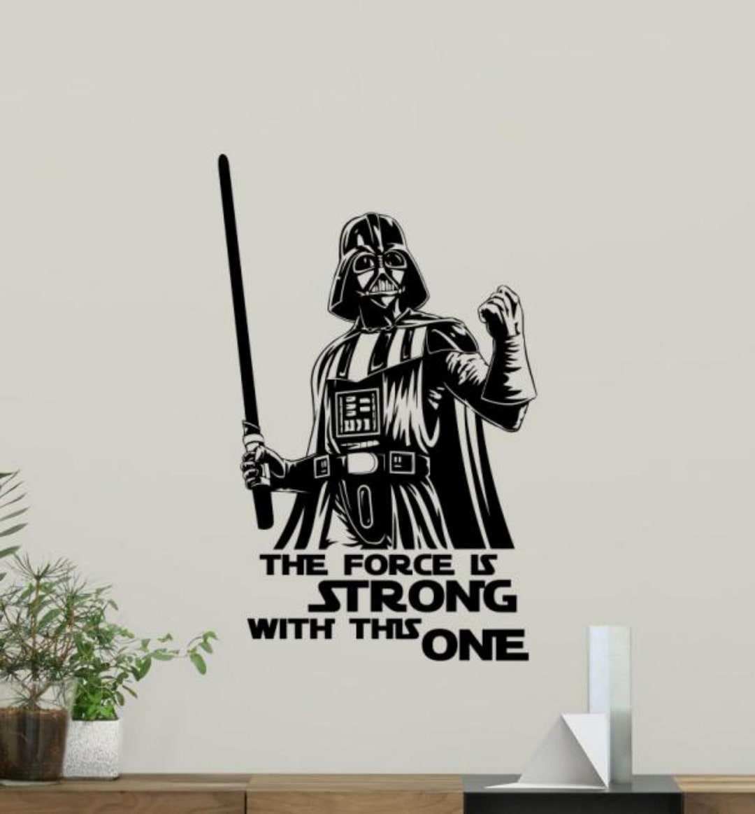 The Force is Strong With This One Wall Decal Vinyl Sticker Quote Geek ...