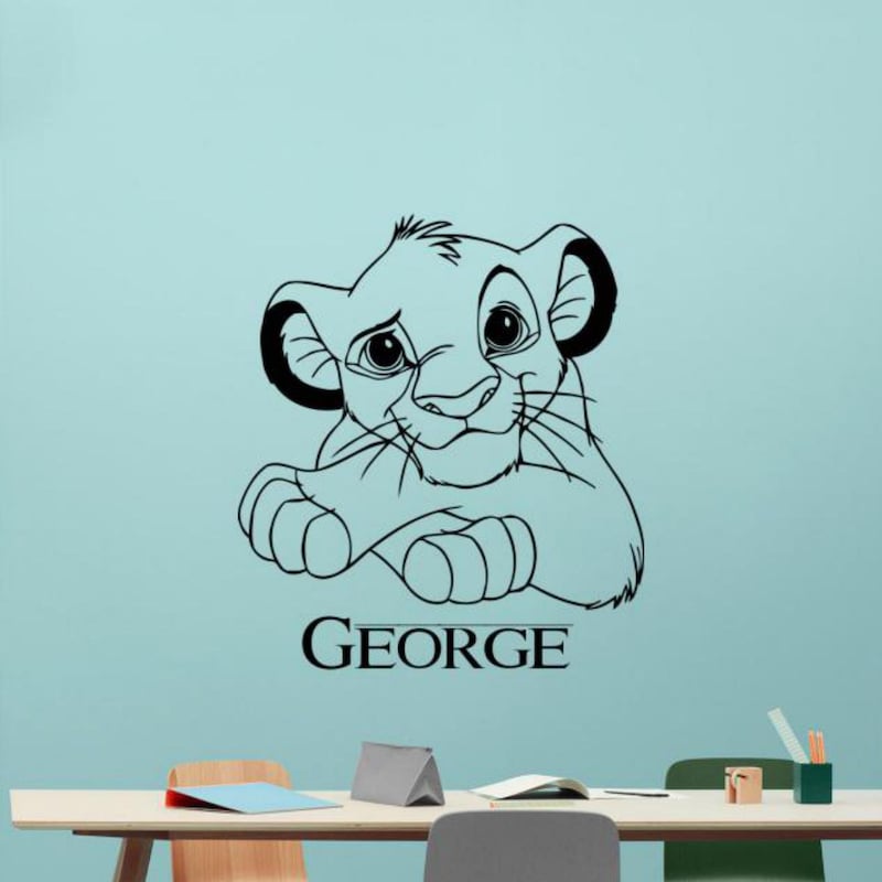 Simba Name Sticker - Etsy