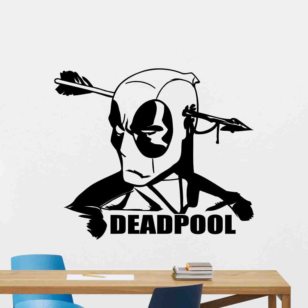 Deadpool Poster Wall Decal Sign Vinyl Sticker Stencil Superhero ...