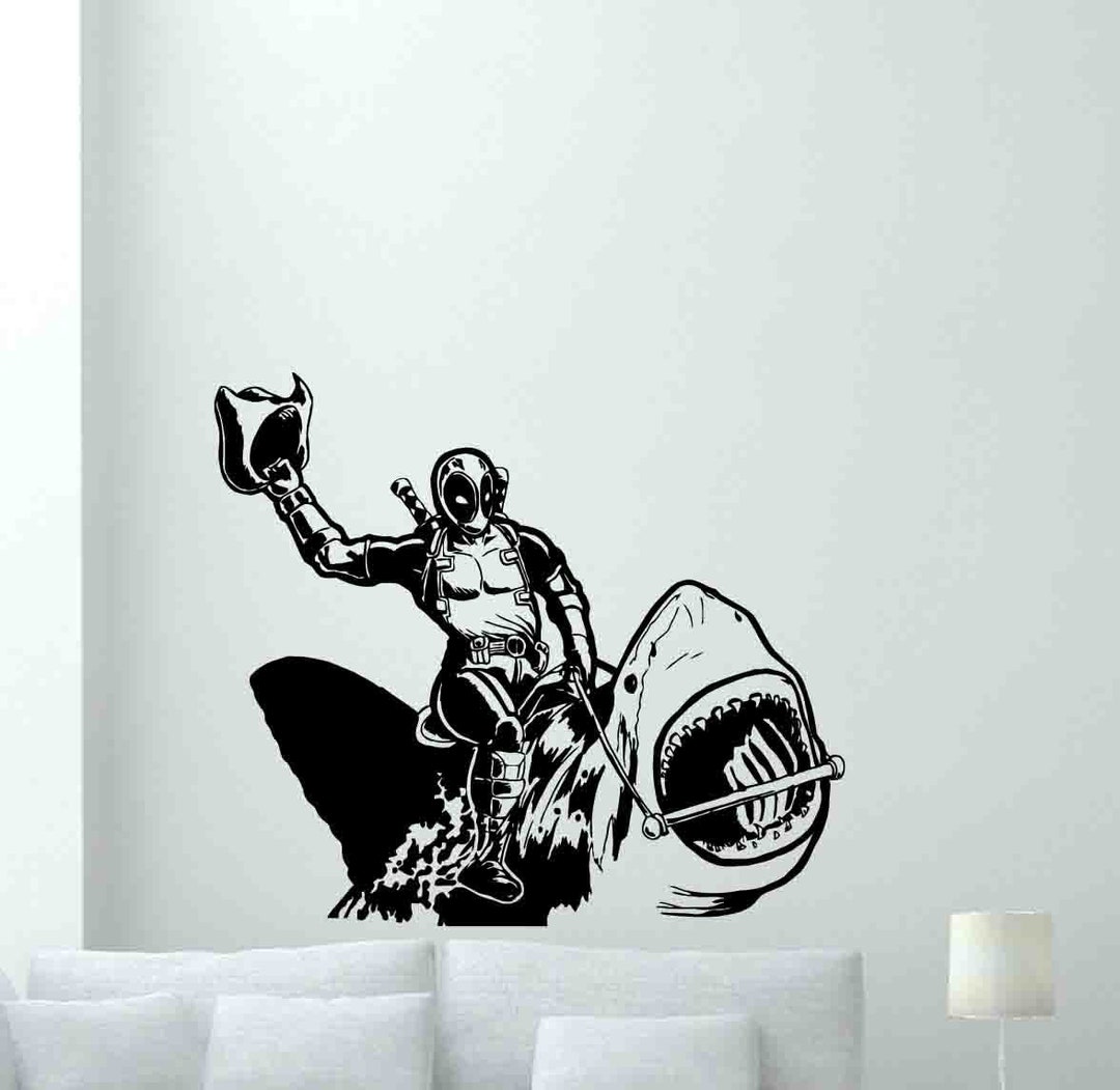 Deadpool Vinyl Decal Sign Wall Sticker Stencil Superhero Poster ...