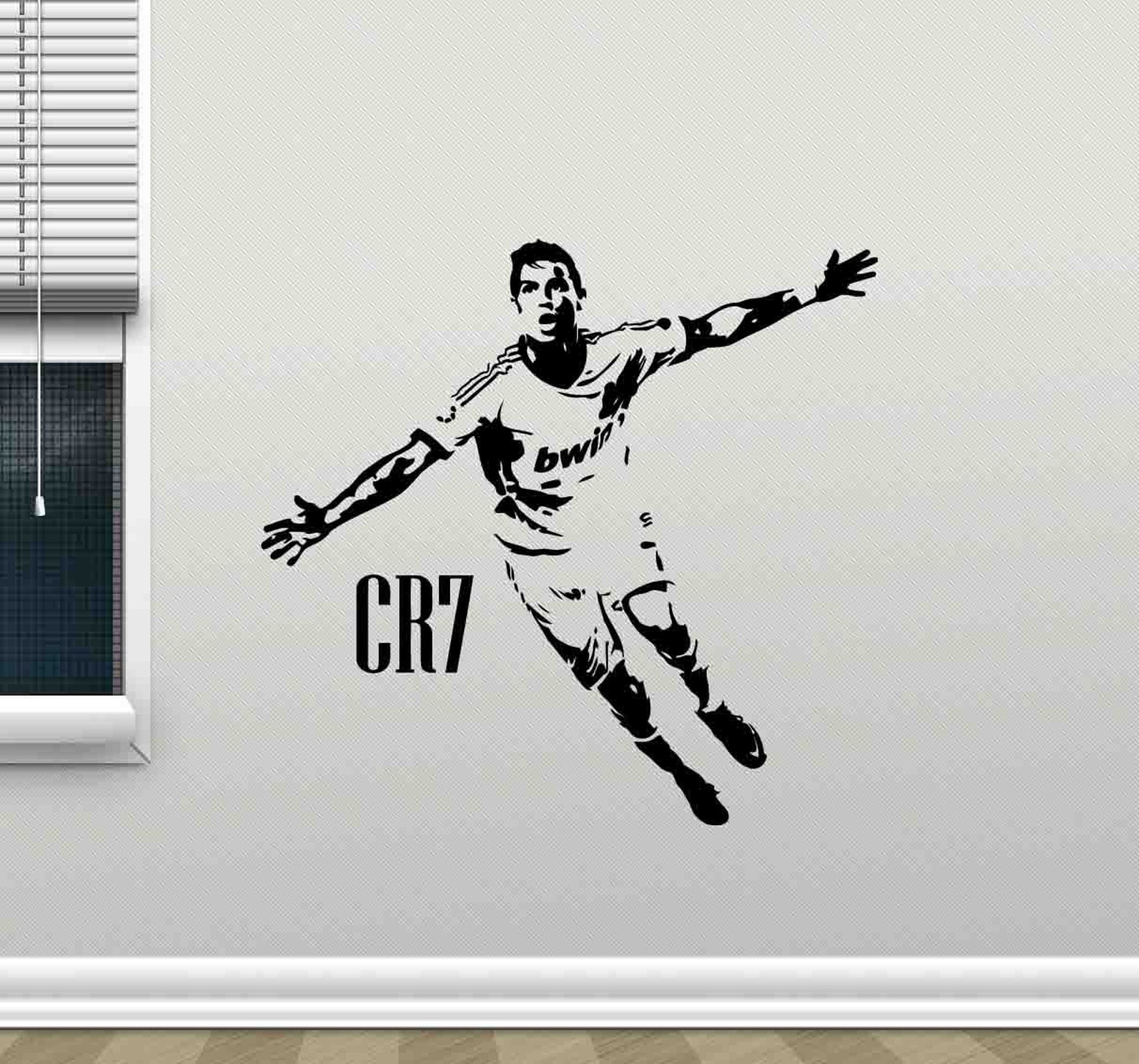 Ronaldo Wall Decal CR7 Vinyl Sticker Football Sign Removable Wall Decal ...