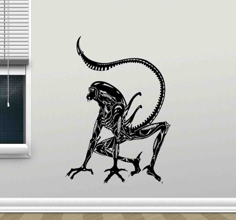 Alien Wall Decal Movie Monster Xenomorph Vinyl Sticker Stencil - Etsy