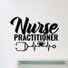 Nurse Practitioner Wall Decal Vinyl Sticker NP Sign Heartbeat ...