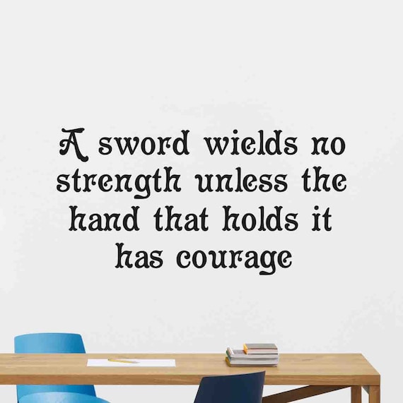 Zelda Wall Decal Quote A Sword Wields No Strength Nursery | Etsy