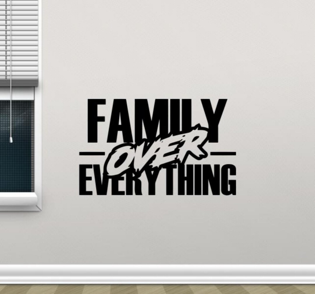 Family Over Everything Wall Decal Vinyl Sticker Family Gift Sign Decor ...