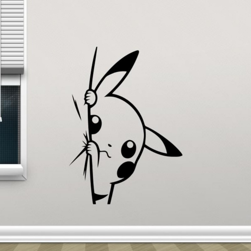 Pikachu Wall Decal - Etsy Australia