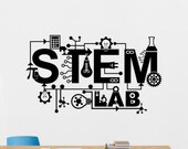 Stem Wall Decal Vinyl Sticker Stem Lab Sign Classroom Science - Etsy