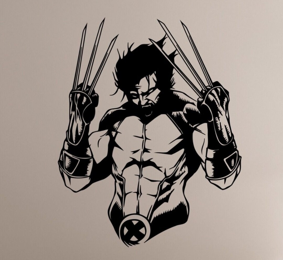 Wolverine Wall Decal Vinyl Sticker Wall Sign Stencil Superhero Poster ...