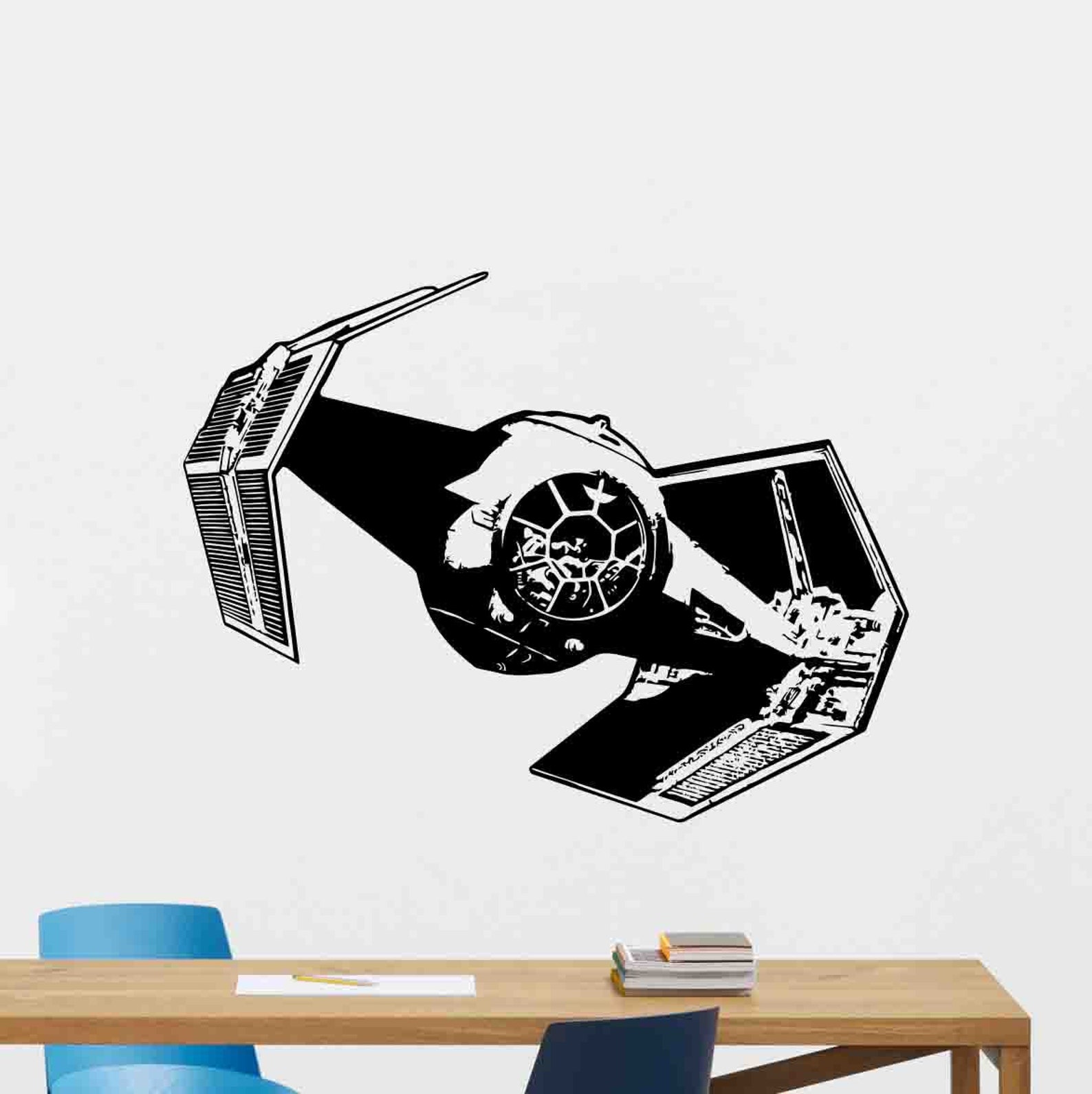 TIE Fighter Vinyl Decal Star Wars Wall Decal Movie Gift Star - Etsy