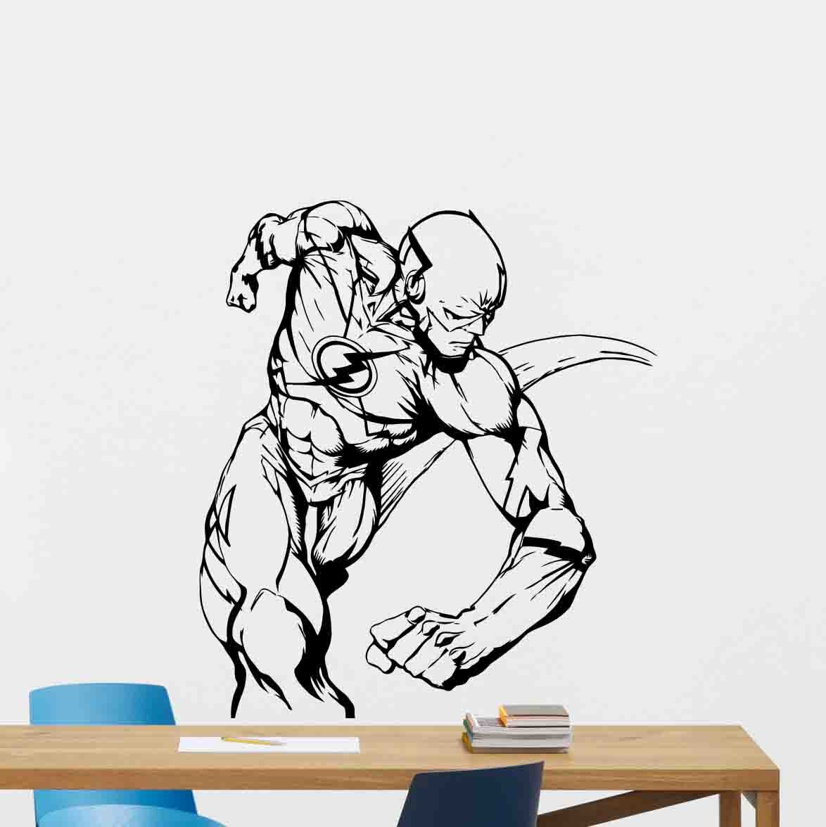 Flash Superhero Stencil
