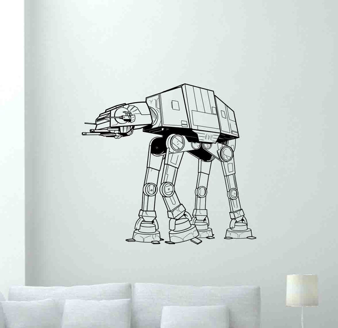AT-AT Walker Vinyl Decal Star Wars Wall Decal Movie Gift Star Wars Wall ...