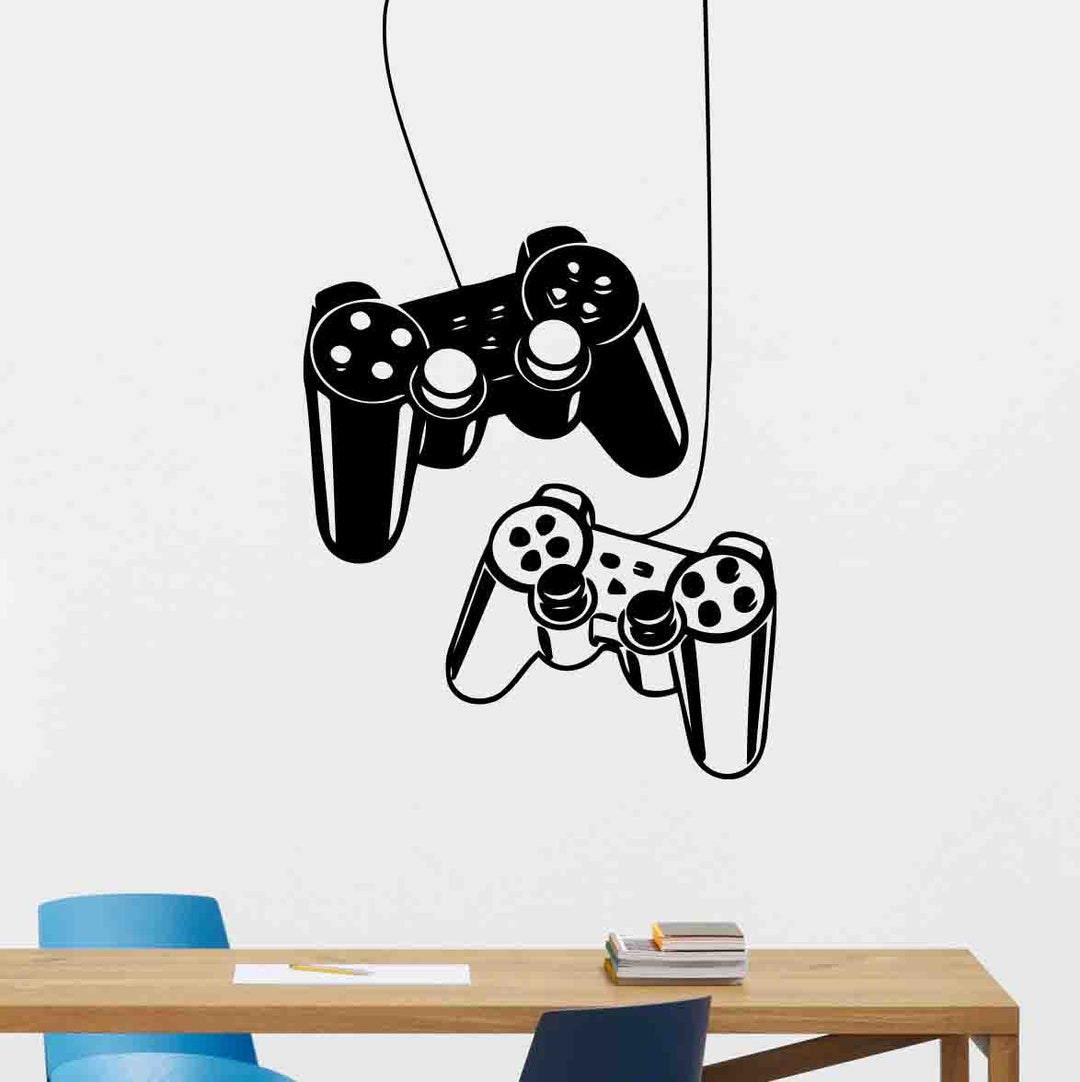 Controllers Wall Decal Gaming Decals PS4 Wall Art Video Game Vinyl ...