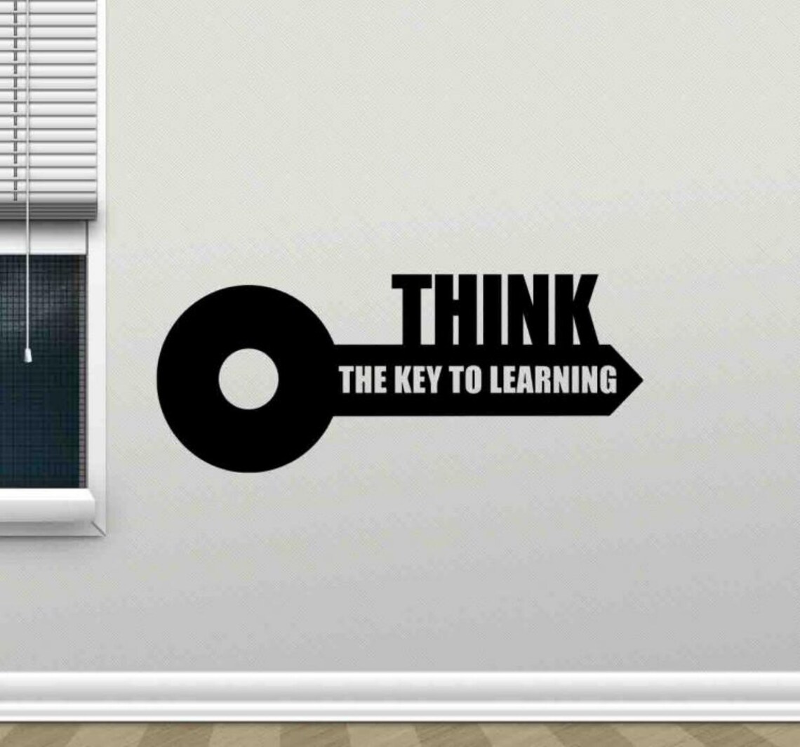 Think the Key to Learning Wall Decal Education Quote Teacher - Etsy ...