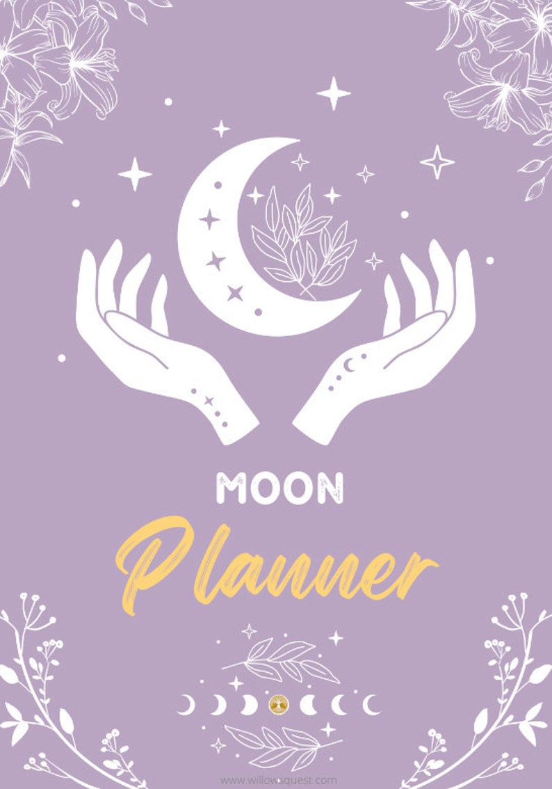 Monthly Moon Planner | Moon Phase Journal | Witchy Journal | Moon ...