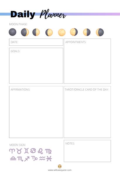 Monthly Moon Planner | Moon Phase Journal | Witchy Journal | Moon ...