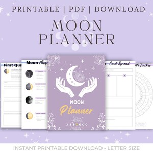 Monthly Moon Planner | Moon Phase Journal | Witchy Journal | Moon ...