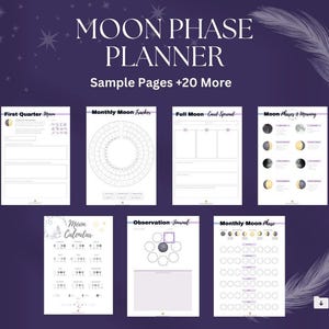 Monthly Moon Planner | Moon Phase Journal | Witchy Journal | Moon ...