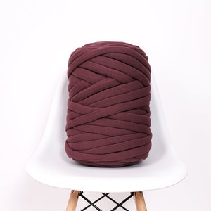 Chunky Red Vegan TUBE YARN Super Bulky Yarn DIY Arm Knitting - Etsy