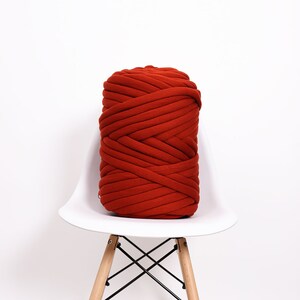 Chunky Red Vegan TUBE YARN Super Bulky Yarn DIY Arm Knitting - Etsy