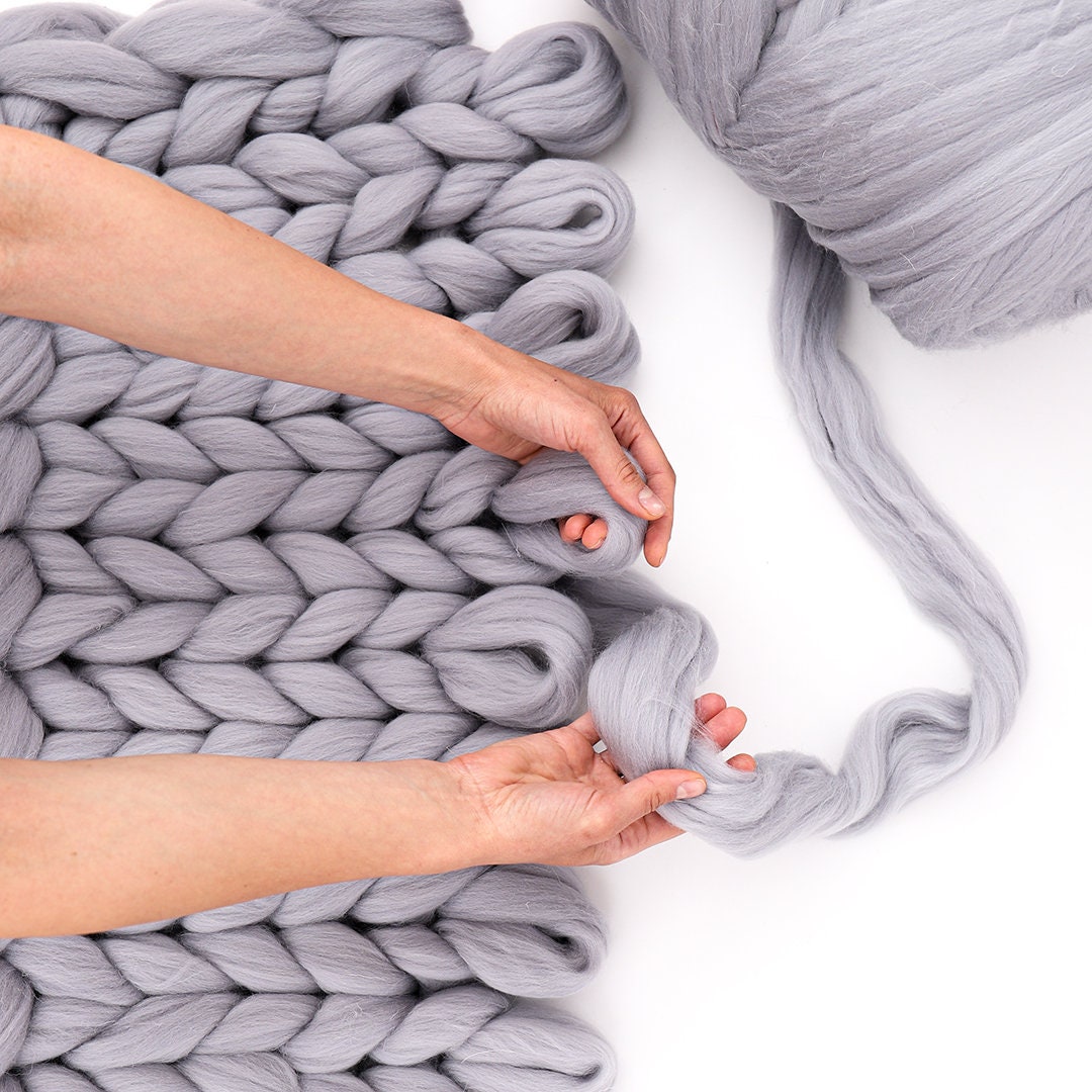 Giant MERINO WOOL Giant Knitting DIY Knit Yarn Super Chunky | Etsy UK