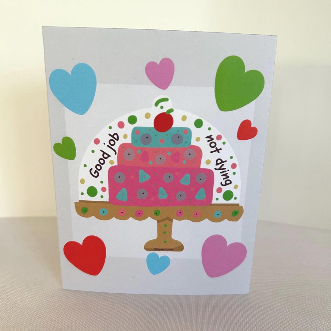 Cancer Greeting Card - Good Job Not Dying (5.5 X 4.3 In) - Etsy