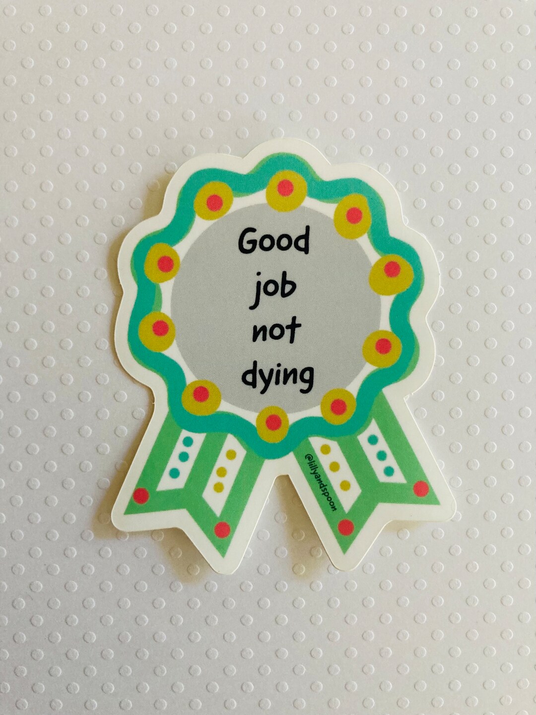Good Job Not Dying Vinyl Sticker - Cancer Survivor Gift - Etsy