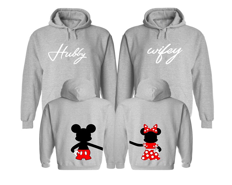 Hubby And Wifey Matching Hoodies His And Hers Hoodies Mr And Etsy