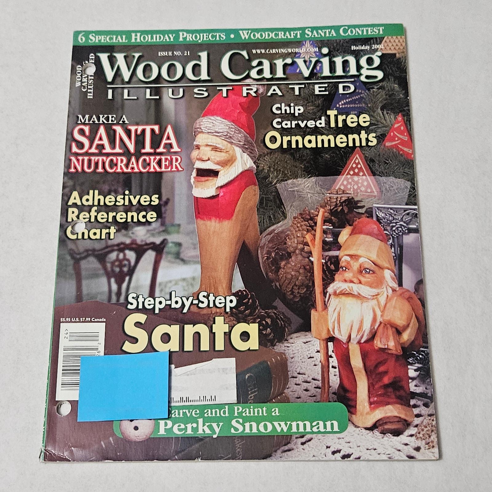 Woodcarving Illustrated Chip Carved Tree Ornaments Santa Nutcracker ...