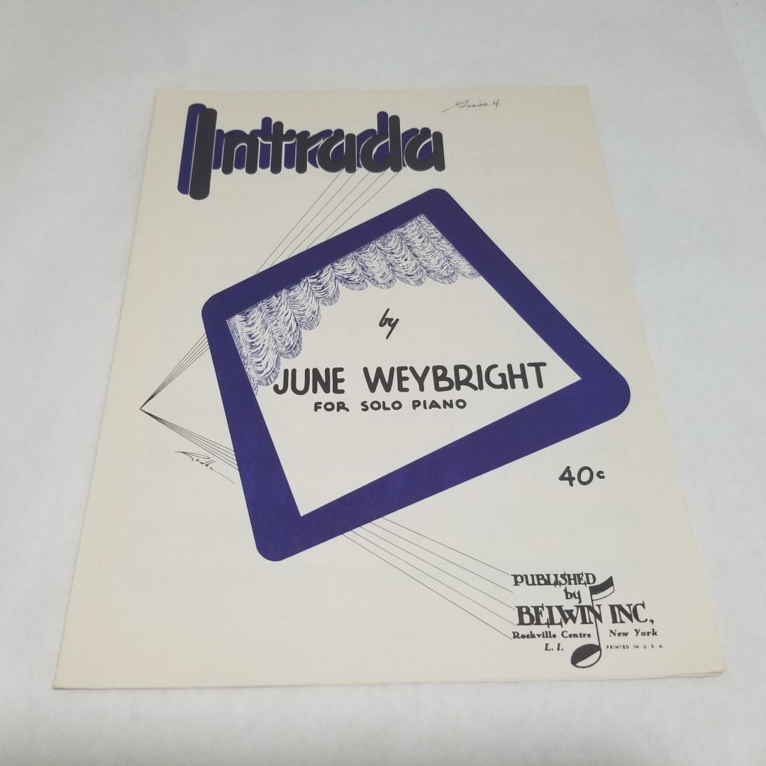 Intrada by June Weybright for Solo Piano Sheet Music - Etsy