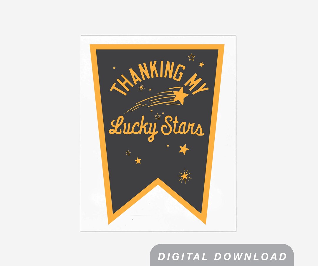 Good Luck Print, Good Luck Art, Lucky Print for Kids, Lucky Print, Good ...