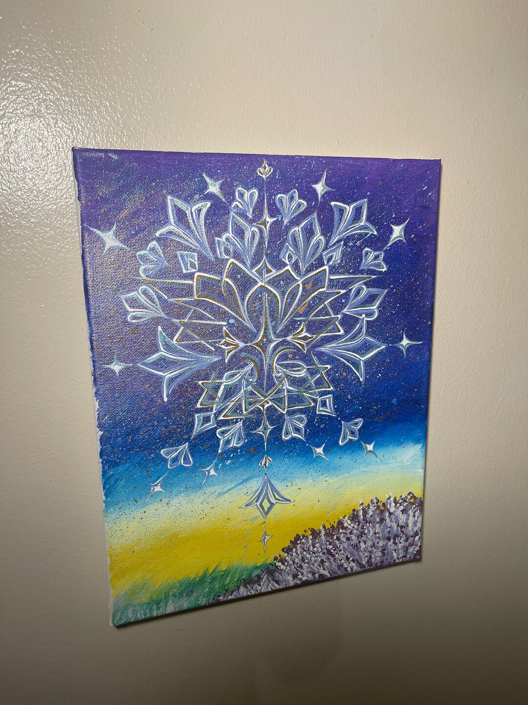 Landscape Mandala Art- Yantra Mandala Design- ‘lunar Blooming ...