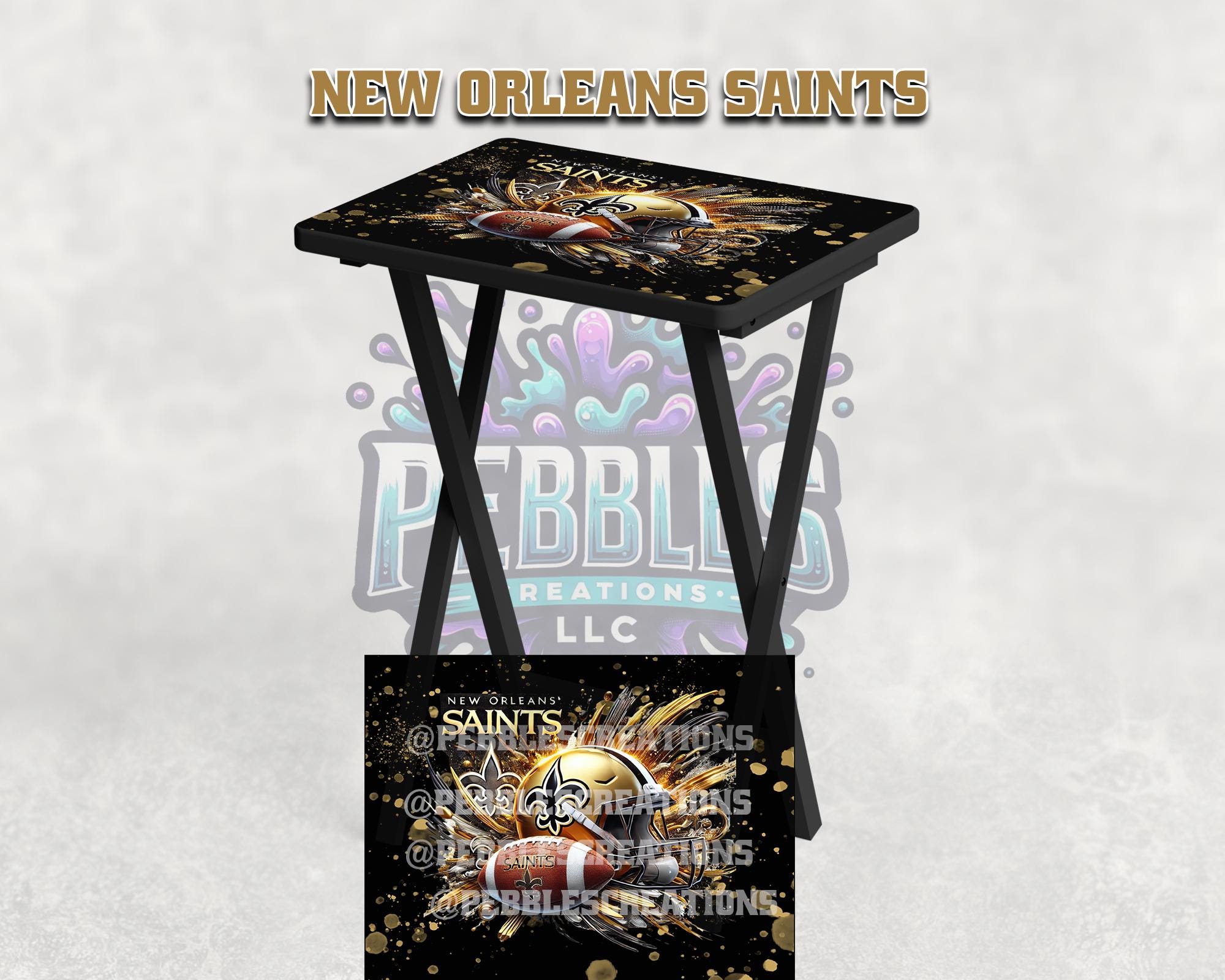 New Orleans Saints Digital Design | TV TRAY TABLE - Etsy