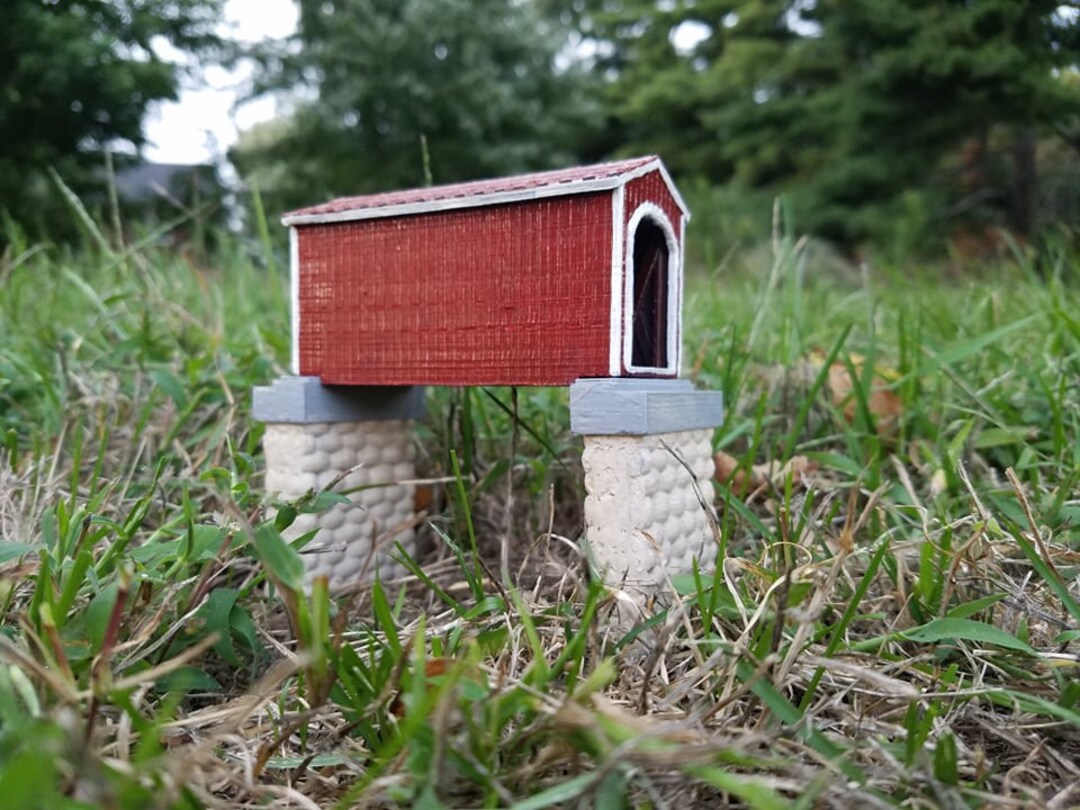 Knick Knack Wolf Covered Bridge Model - Etsy