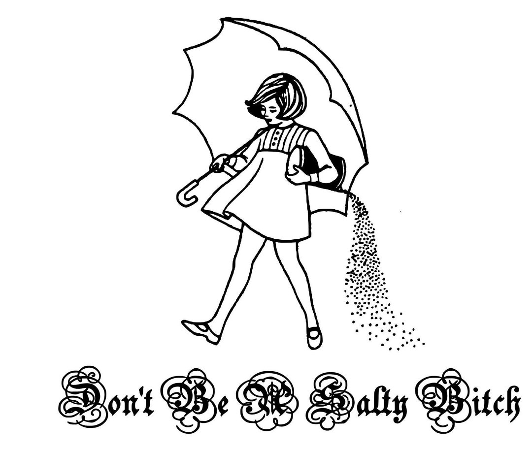 Morton Salt Dont Be Salty Shirt Design SVG Cricut Downloadable File - Etsy