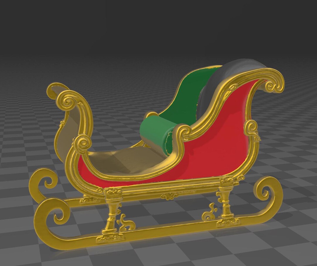 Santas Sleigh STL DIGITAL DOWNLOAD File 3D Printing - Etsy