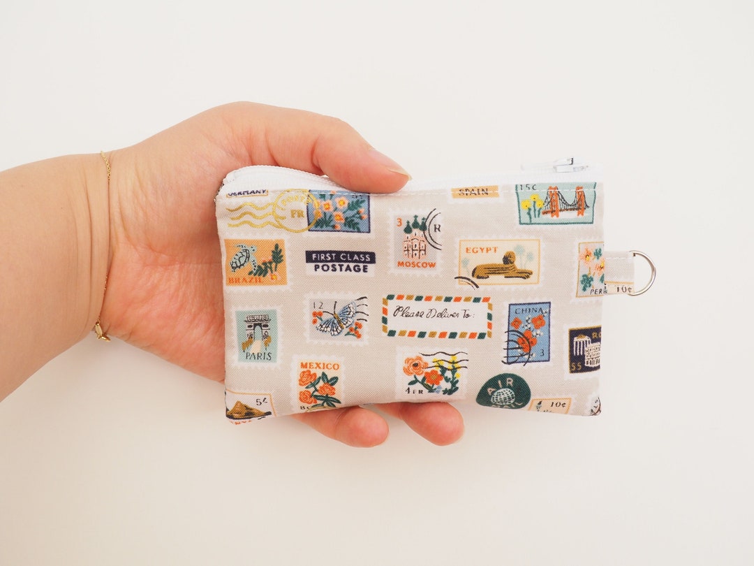 Rifle Paper Co Fabric Small Zipper Pouch / Card Wallet, Coin Pouch, Key ...